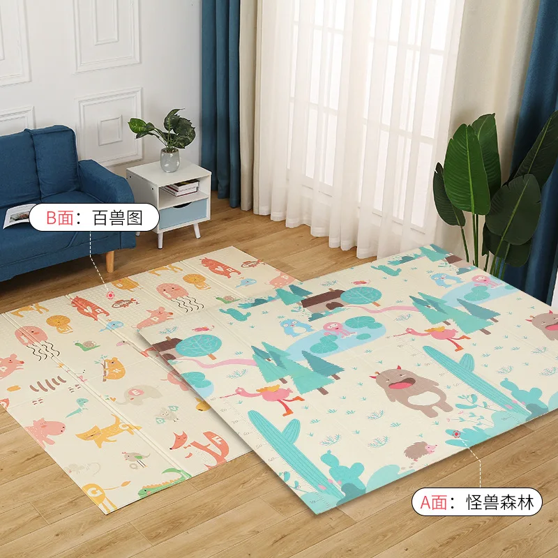 Foldable Cartoon Baby Play Mat Xpe Puzzle Children's Mat Baby Climbing ...