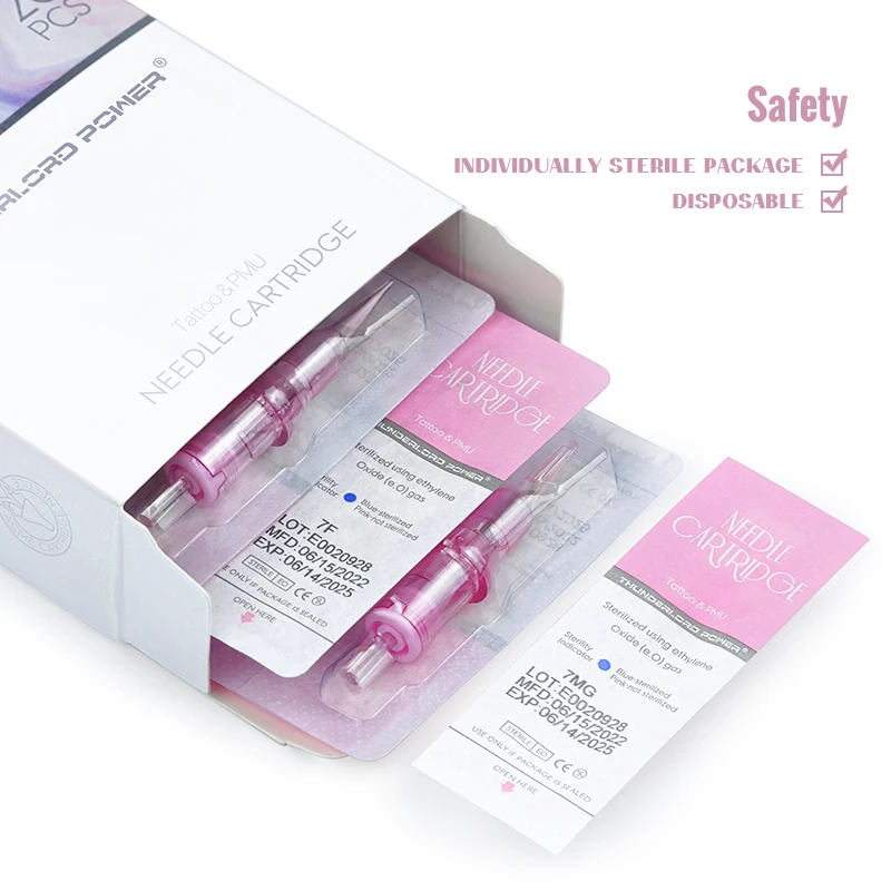 Professional Thunderlord Power Tattoo Needle 1rl/rs/f/mg Pink Cartridge ...