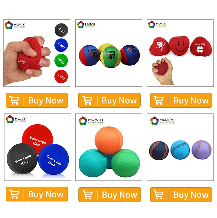 High Quality Round Shape Pu Foam Stress Ball Logo Customized Cute Foam ...
