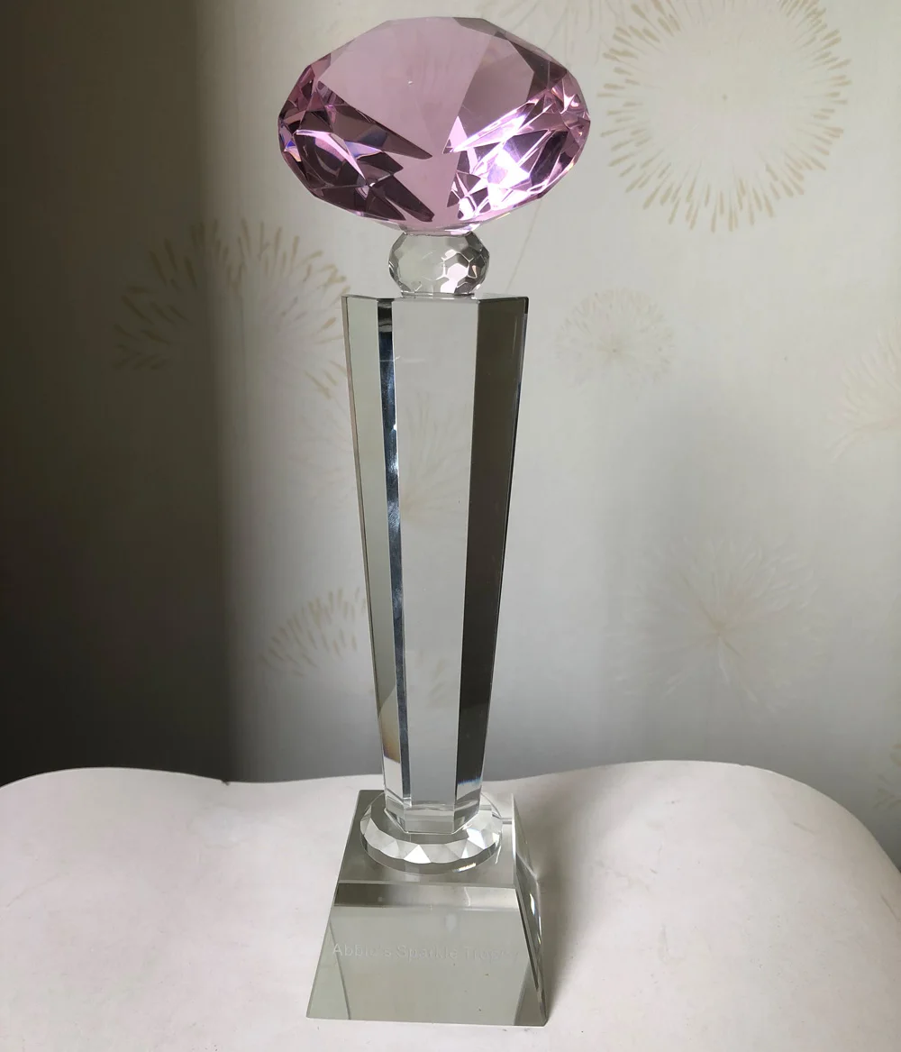 Pink Diamond Crystal Award Trophy MH-J0784 - Minghuang
