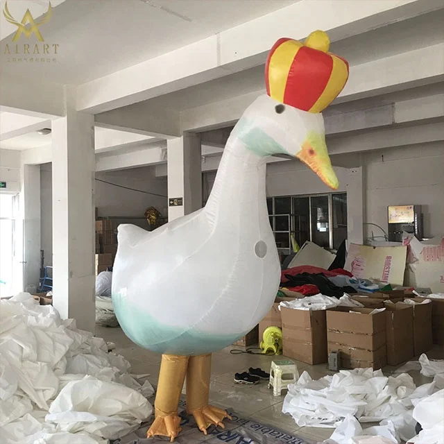 Farm Animal Party Event Parade Funny Walking Inflatable Duck Mascot ...