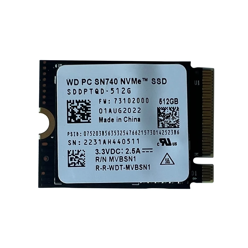 New Sddptqd-512g Pc Sn740 Nvme Ssd 512gb M.2 2230 Pcie4.0 Solid State ...