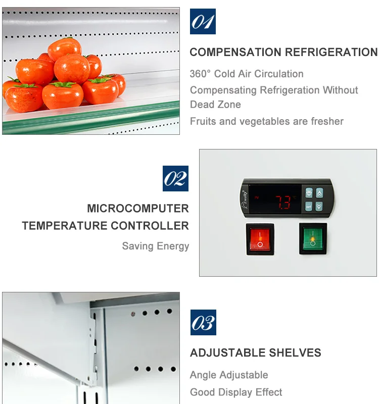 Fan Cooling Multi Deck Display Refrigerator Chiller for Cheese