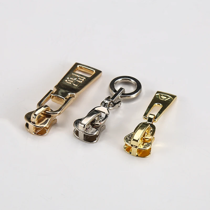 Zipper Pullers Slider For Clothes Gold Zinc Alloy Personalise Logo ...