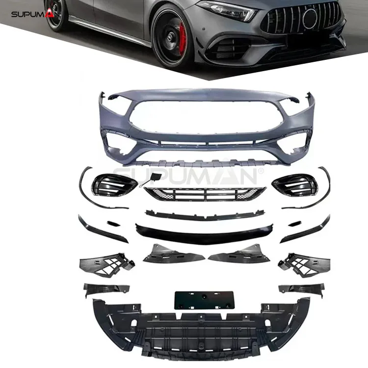 SPM Front Bumper with Grille Face Kit for Mercedes Benz W177