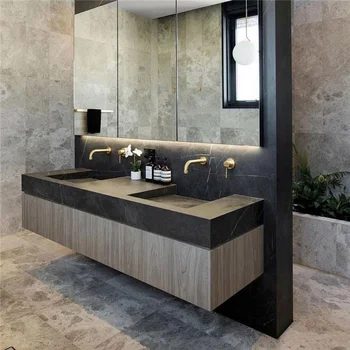 104 65' 72 Inch Floating Bathroom Vanity With Mirror Lights Modern ...