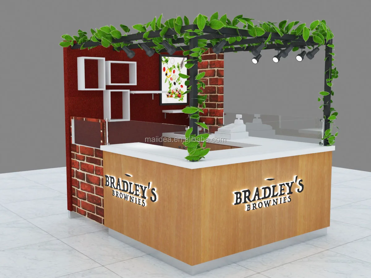 2.5x2m Small Food Kiosk with Roof - Modern Design for Sale