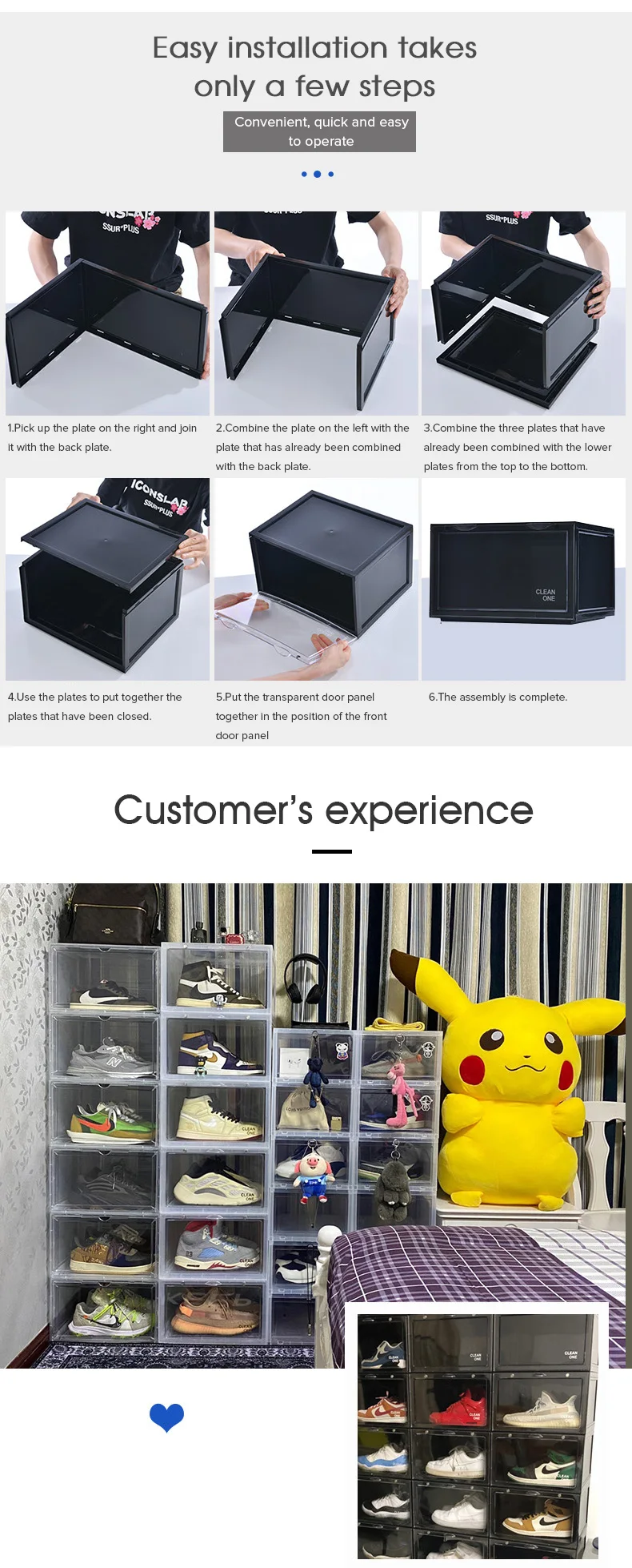 Clear Transparent Acrylic Sneaker Shoes Shoe Rack Racks Box Boxes Shef ...