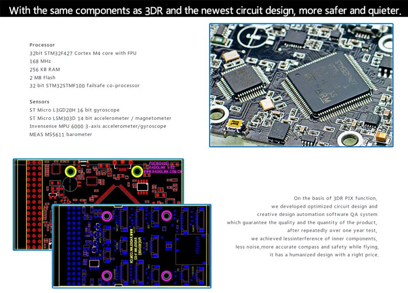 Radiolink Pixhawk Flight Controller (new Circuit Design) + Se100 Gps ...