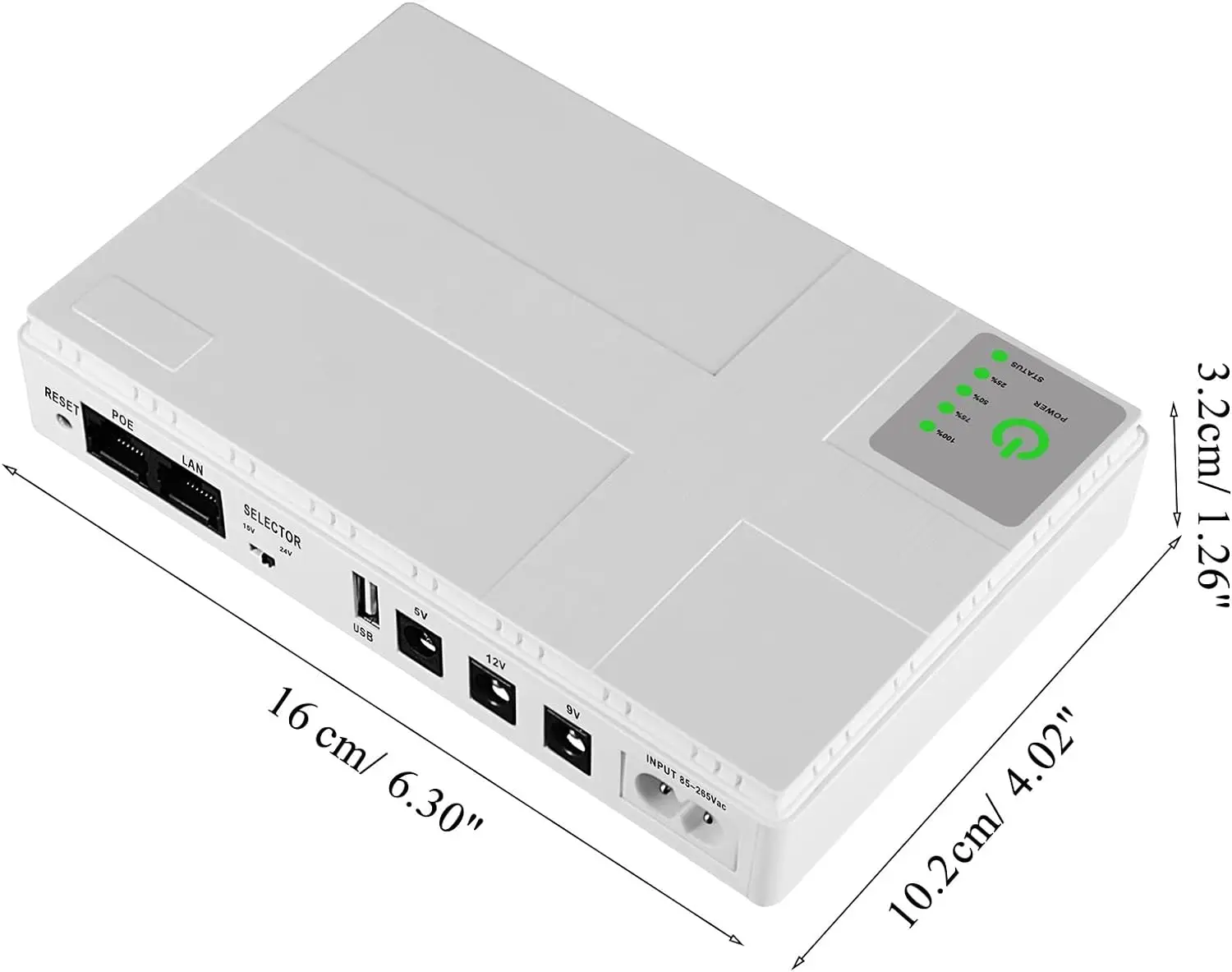 Mini DC UPS Power Supply POE Portable Wifi Router Online UPS Backup ...