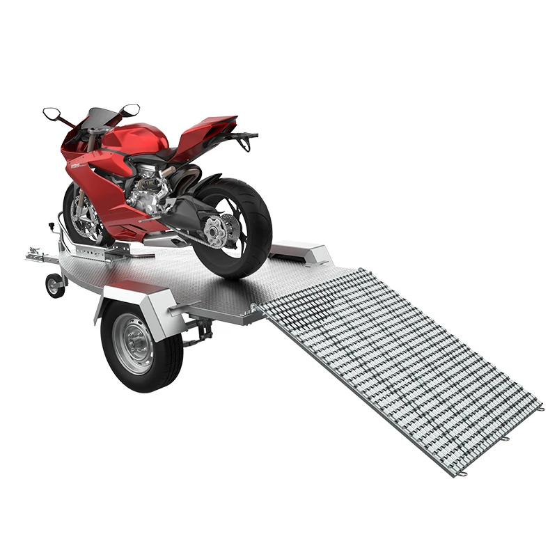 Aluminum Motorcycle Trailer Chassis Steel Plate Shock Absorber Trailer ...
