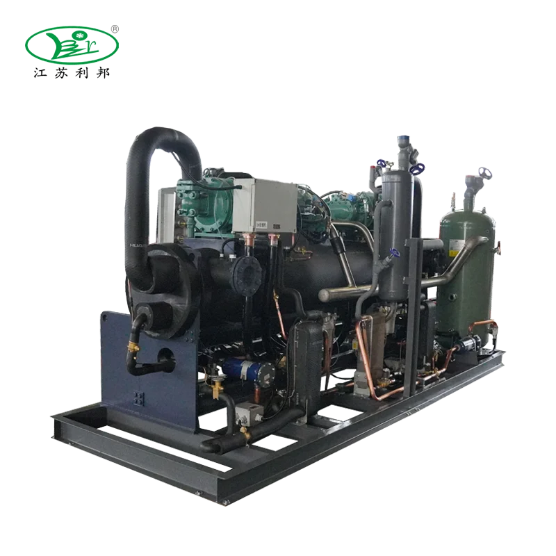 Screw Compressor Condensing Unit Water Cooled Two Parallel Automatic ...