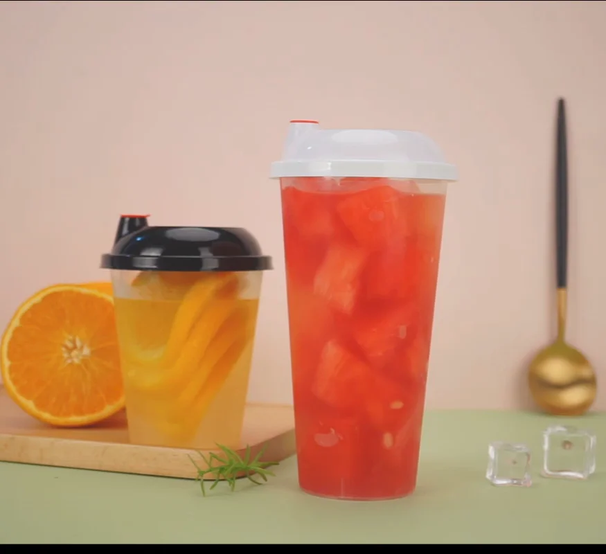 Customized Logo 90 Caliber Matt Pp Hard Slim Cup Disposable Plastic ...