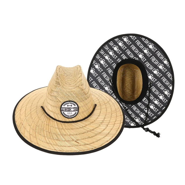 Custom Patch Logo Oversized Sombrero Men Surf Beach Hat Women Summer ...