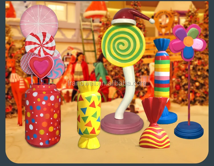 Giant Fiberglass Lollipop Candy Display Props for Parties