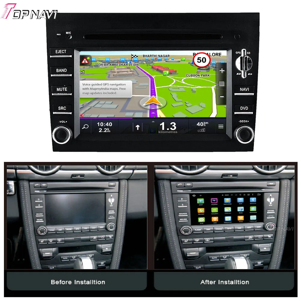 6.2 Inch Android Car Gps Stereo For Porsche 911 997 Cayman 2005 2006 ...