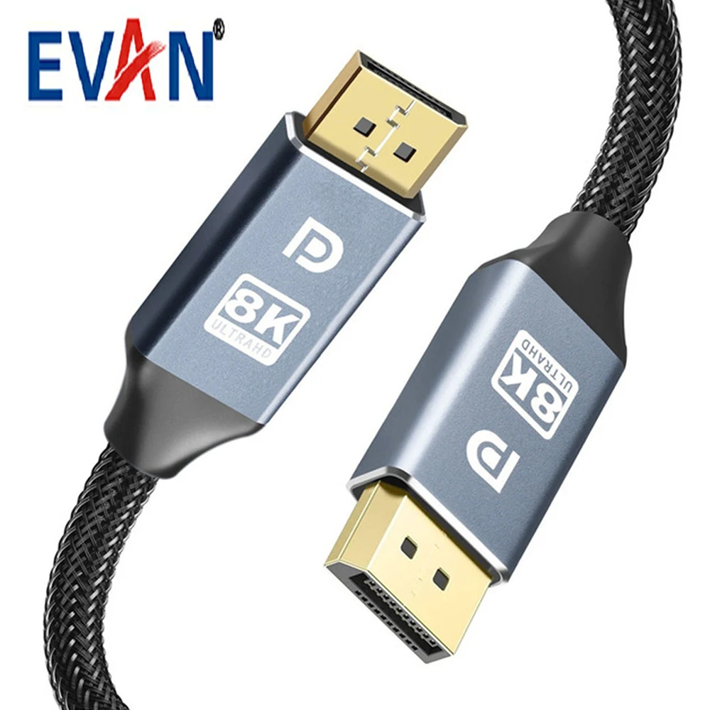 Hot Sale Displayport Cable Version 1.4 8k Computer Wire Dp To Dp 1.8m ...