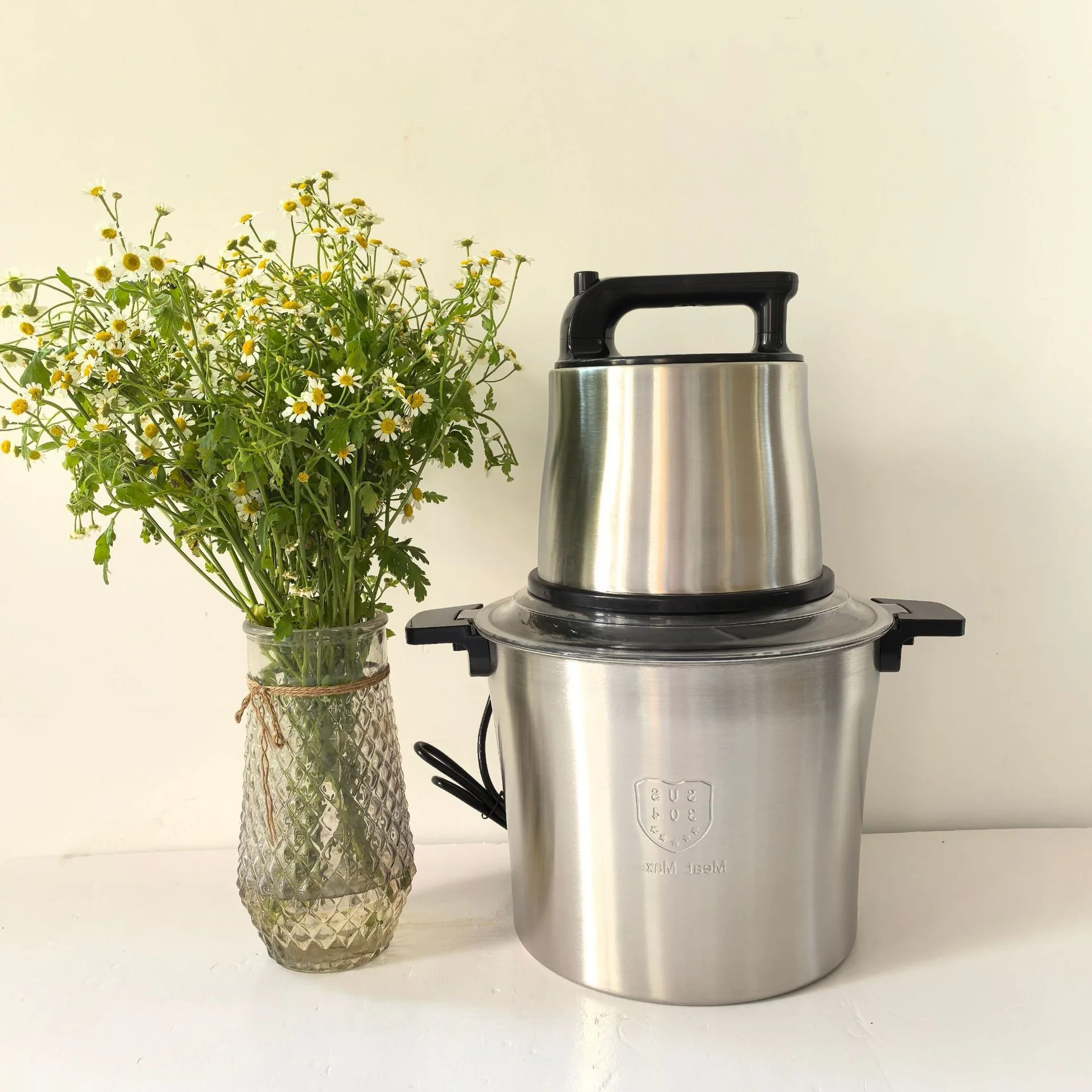 6L Small Household Electric Fufu Machine Multi-Functional Meat and Vegetable Grinder with ...