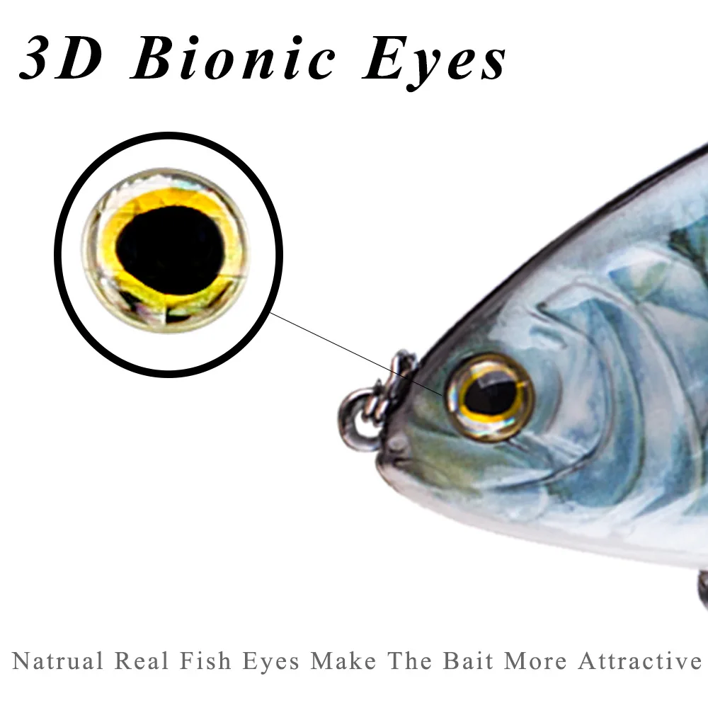Lure 17.8cm 82g Plastic Submerged Two-section Bionic Fish Bait Glide ...