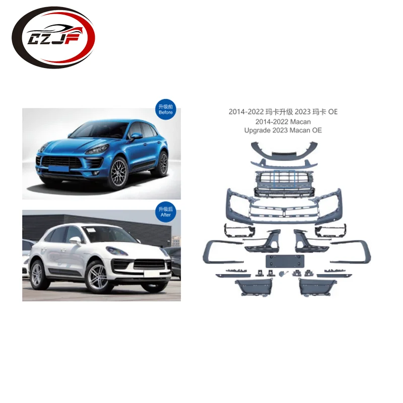 Czjf Body Kit Front Bumper Assembly For Porsche Macan 2014 2016 2022 ...