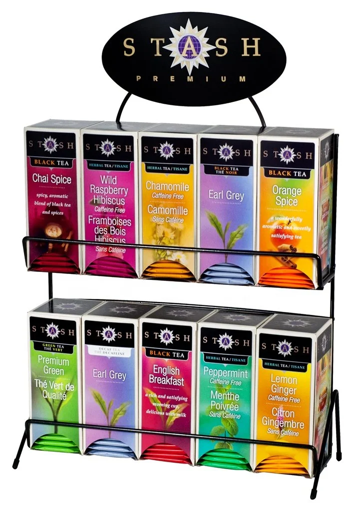 Metal Wire Tea Box Display Rack - Durable Black Tea Bag Organizer for ...