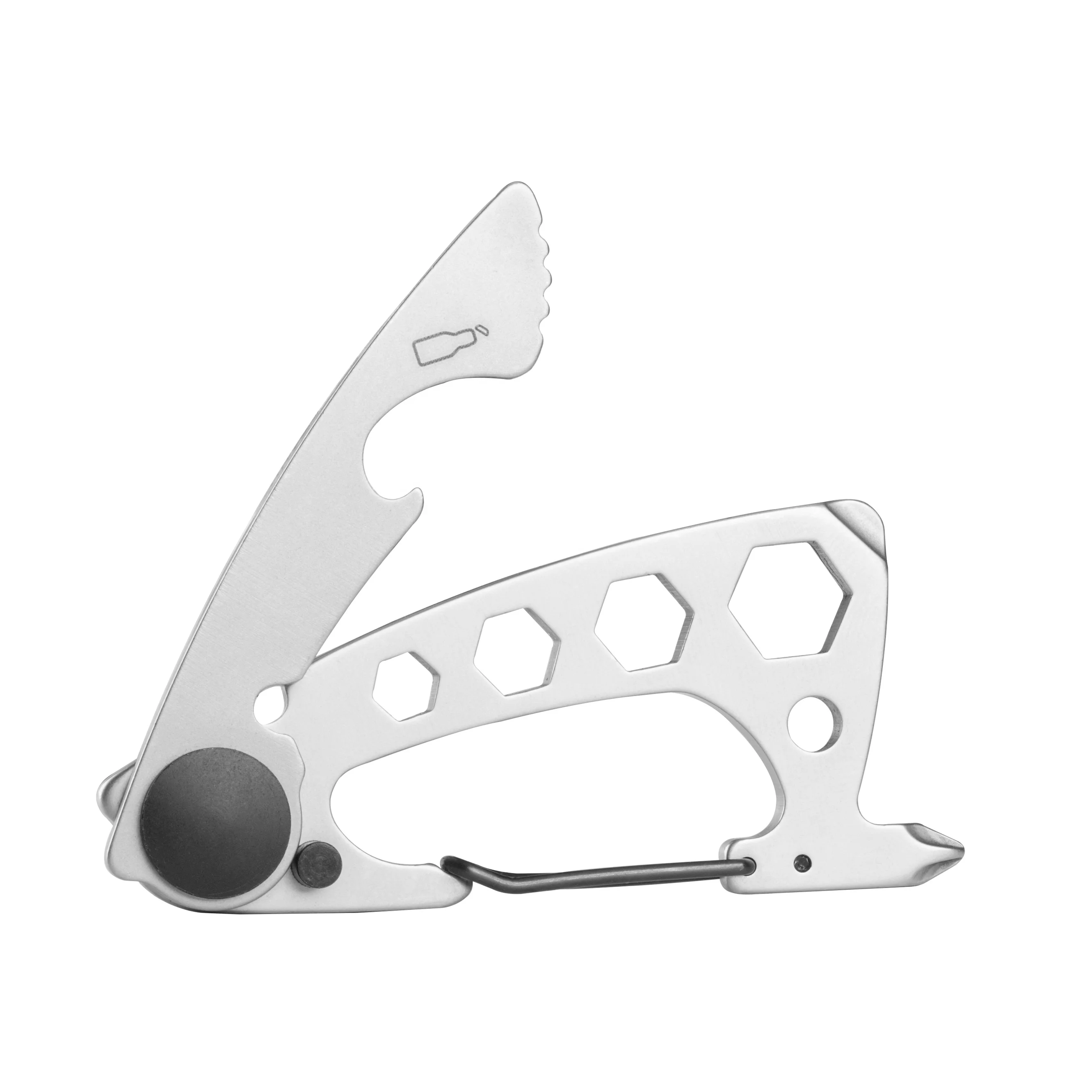 Stainless Steel Construction Edc Survival Tactical Gear Keychain Multi ...