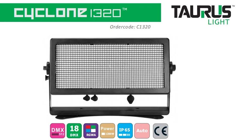 Cyclone 1320 LED Strobe Light - DMX Control for Stage