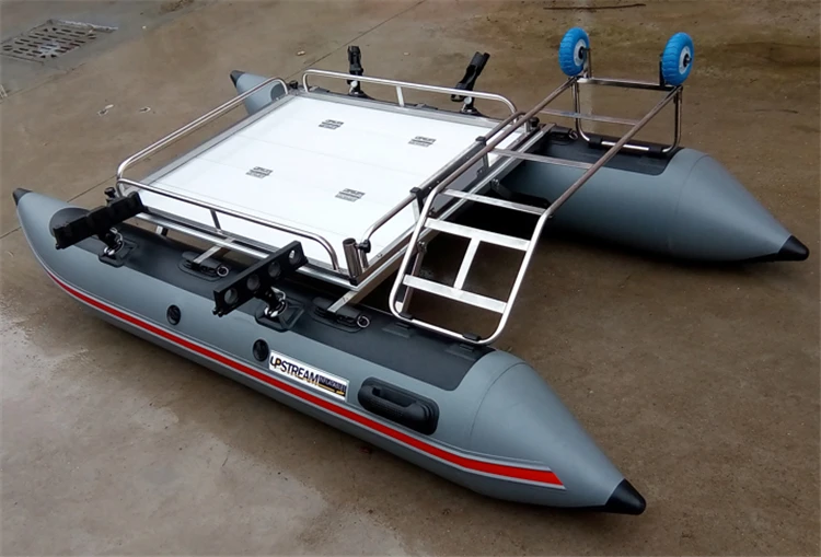 1/2 Person Inflatable Lure Fishing Catamaran With Stainless Steel Side ...