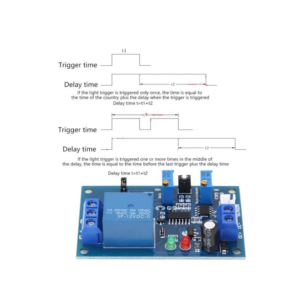 Taidacent Ldr Sensor Switch 12V/5V/24V - Light Dependent Resistor ...