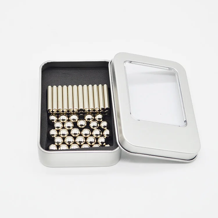 N35 Silver Color Magnetic Balls And Sticks Toys - Buy Magnetic Balls ...