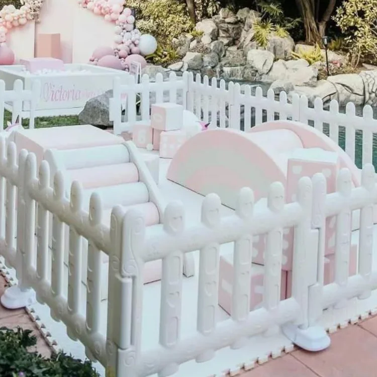 Soft Play Fencing Safety Fun Birthday Home White Fence Panels Play Kids ...