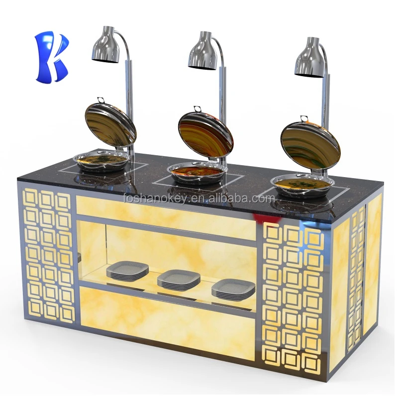 OKEY Restaurant Supplies Colorful Led Light Induction Buffet Chafing ...