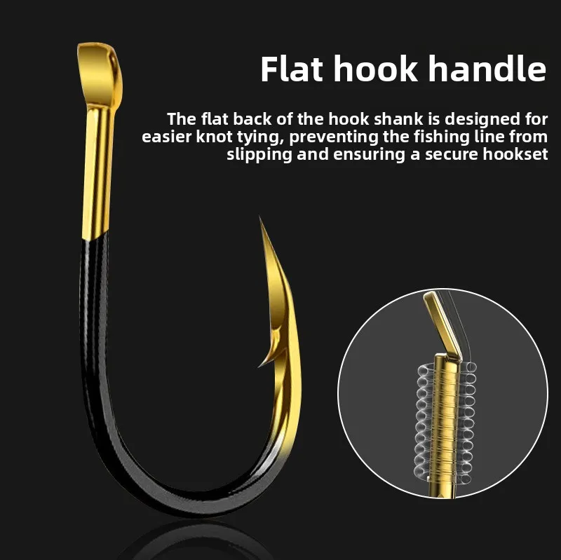 Cool Black Gold Ghost Tooth Fish Hooks New Kanto Izu Barbed Fishing ...