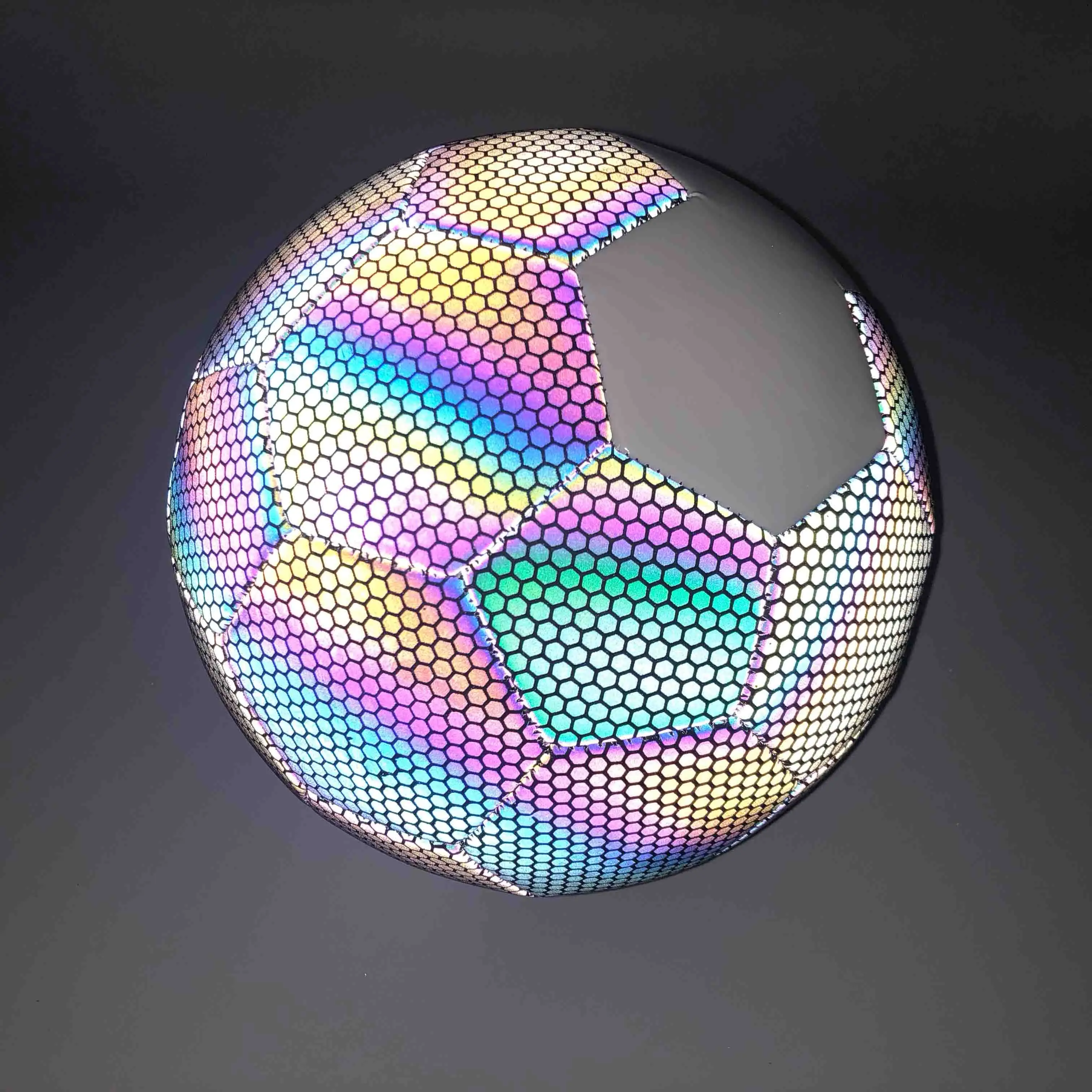 Glowing in the Dark Hologram Soccer Ball - Reflective Fun