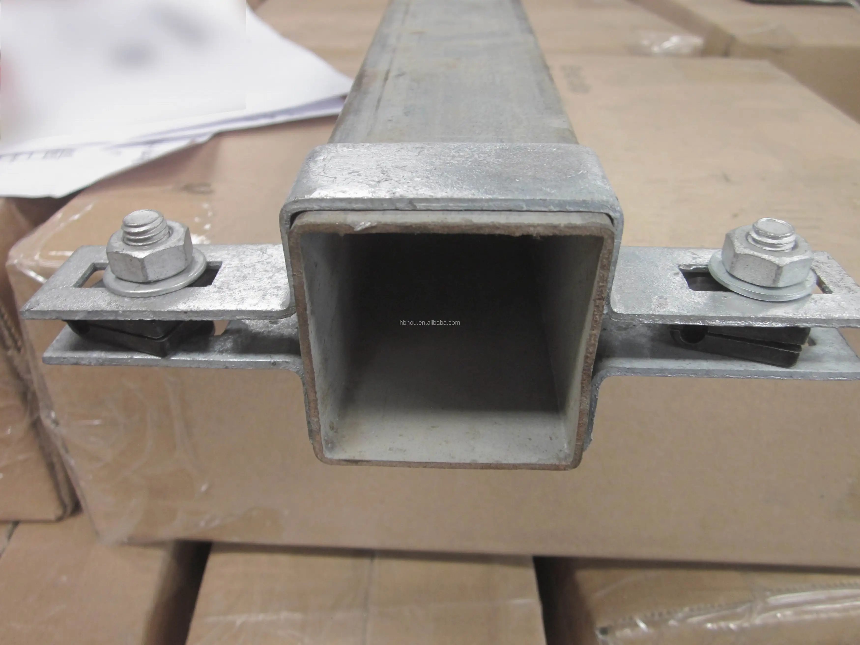 HT Metal Fence Rectangular Post Clamps - Durable & Easy Install