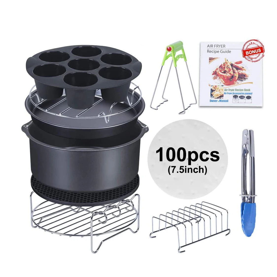 6 Inch,Each Set Of 5pcs Fits All 2.3qt-3.2qt Air Fryer,Bpa Free ...
