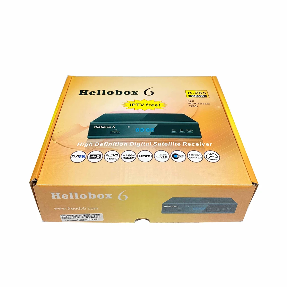 Hellobox 6 Satellite Receiver Support H.265 Hevc Multistream T2mi Usb ...