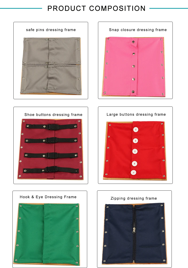 Montessori Dressing Frame Stand - Educational Wooden Toy