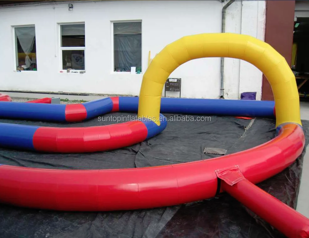 Team Building Commercial Inflatable Karting Race Track Inflatable Race ...