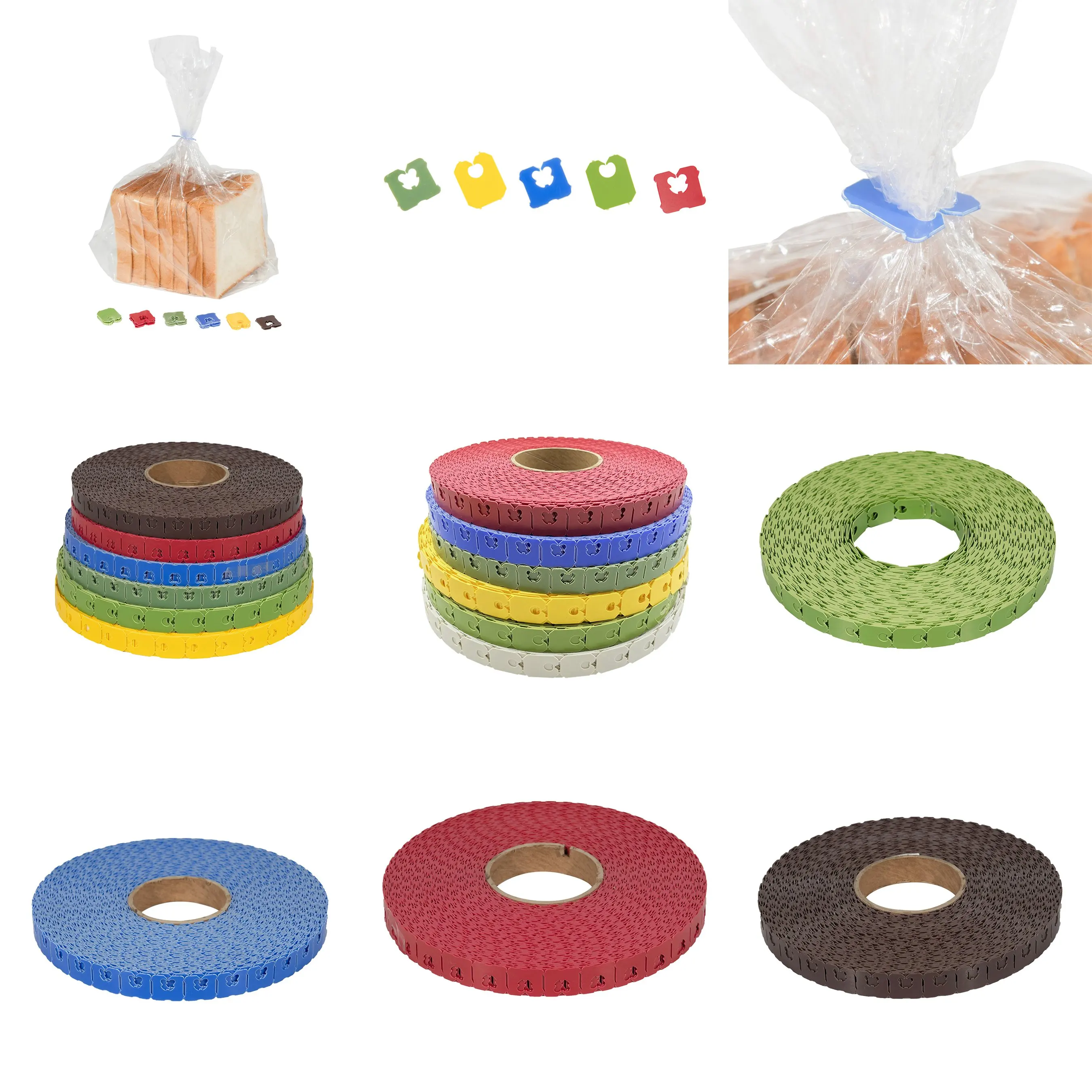 Disposable Multi-color Eco-friendly Plastic Bread Bag Clips For Bread ...