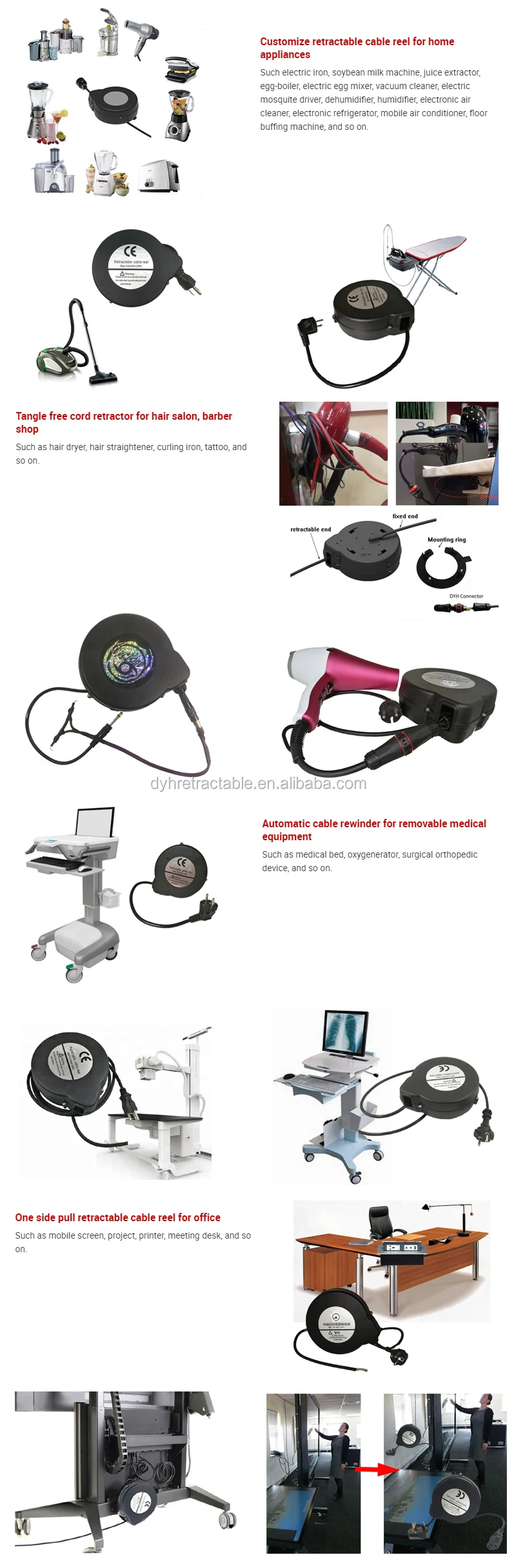 DYH Retractable Cable Mechanism - Reliable Power Supply