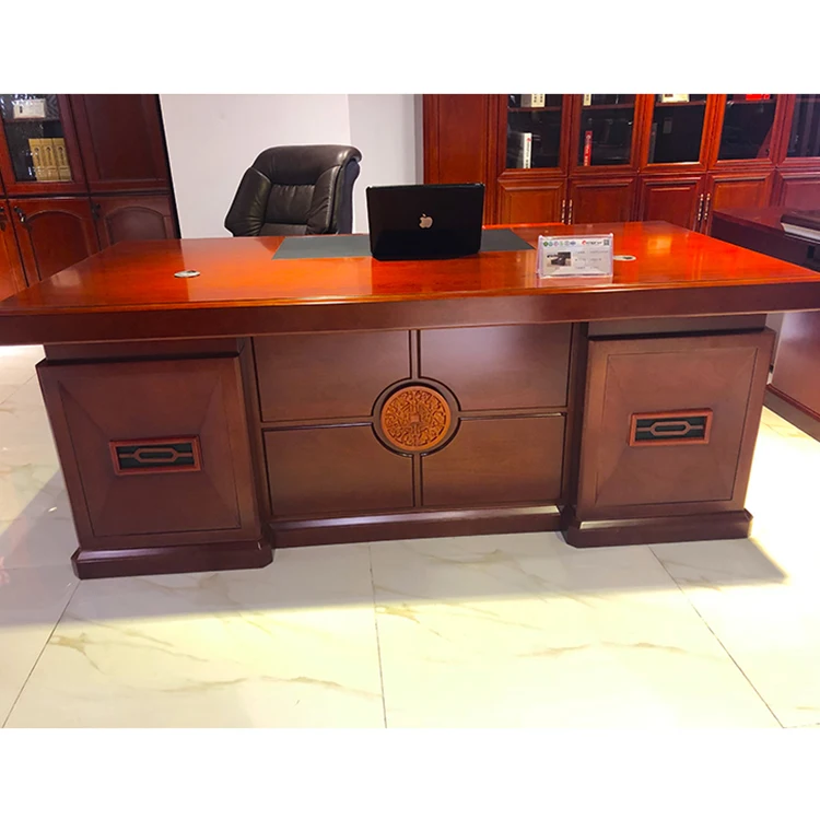Solid Wood Executive Desk - Stylish & Durable Office Furniture