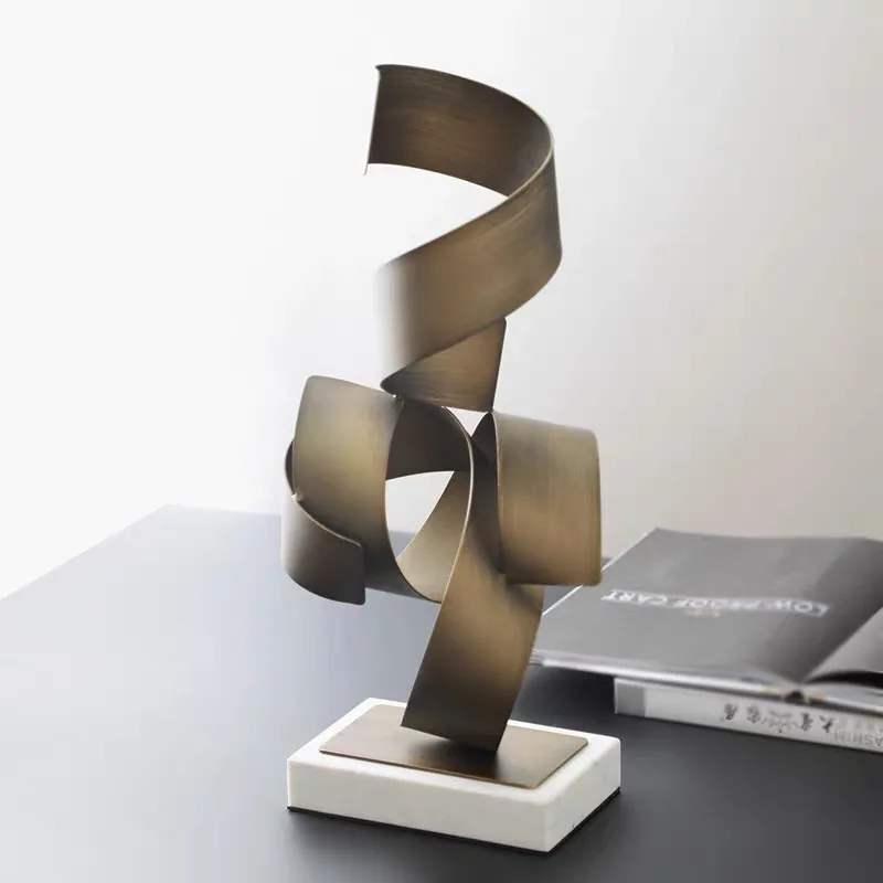Modern Abstract Metal Decorative Ornaments for Christmas