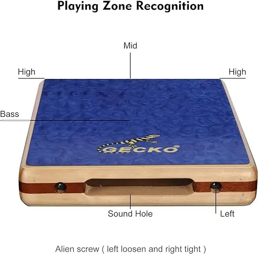 Gecko Portable Pad Cajon 3-port Ball Grain Cedarwood Playing Surface ...