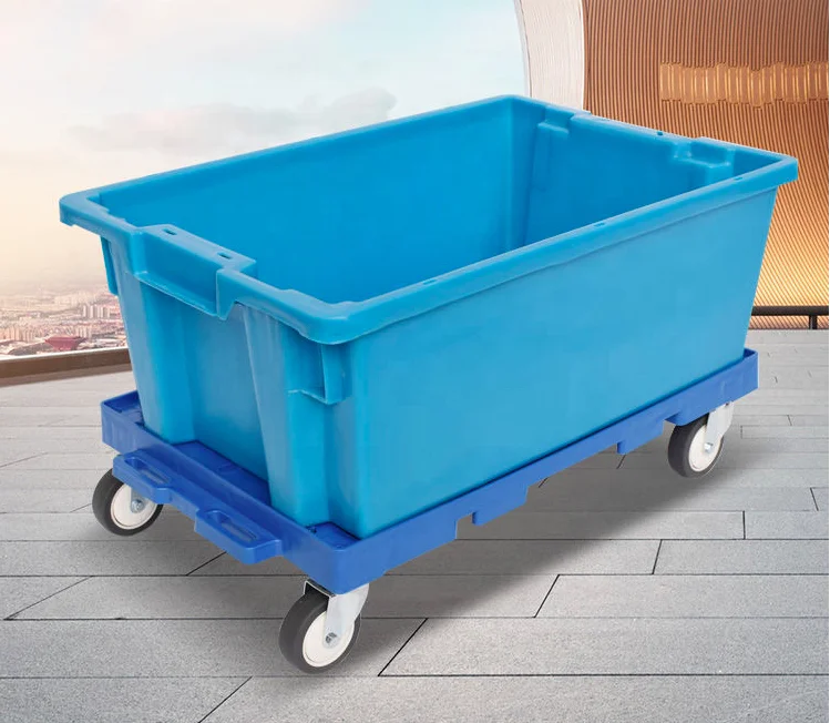 Heavy Duty 200kg Turnover Box Cart - Easy Carry Plastic Container