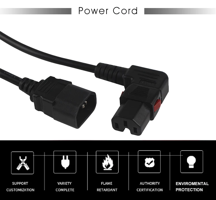 Iec 320 C14 Male Plug To Iec 60320 C15 Female Adapter Cable Iec 3 Pin ...