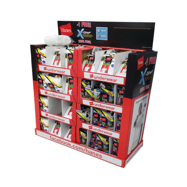 Cardboard Floor Pegboard Display Racks Flip Flops Display Rack Slipper ...