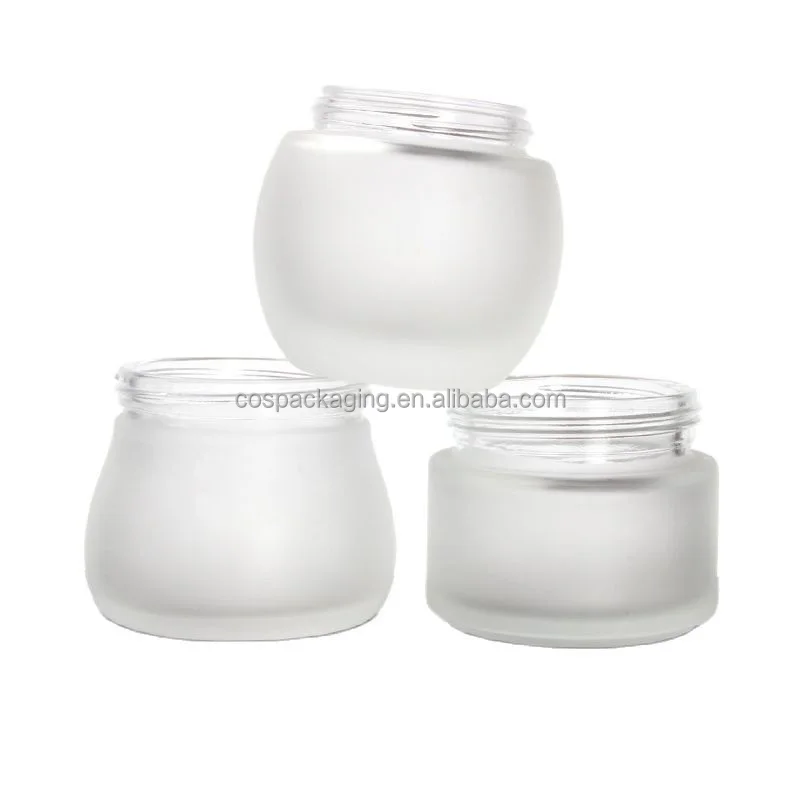 High Quality 100g Face Cream Jar Frosted Glass Facial Mudpack Pot Body ...
