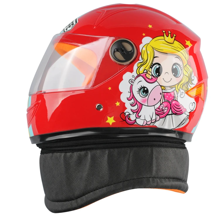 High Quality Cartoon Kid Helmet Motorcycle Cute Children Full Face ...
