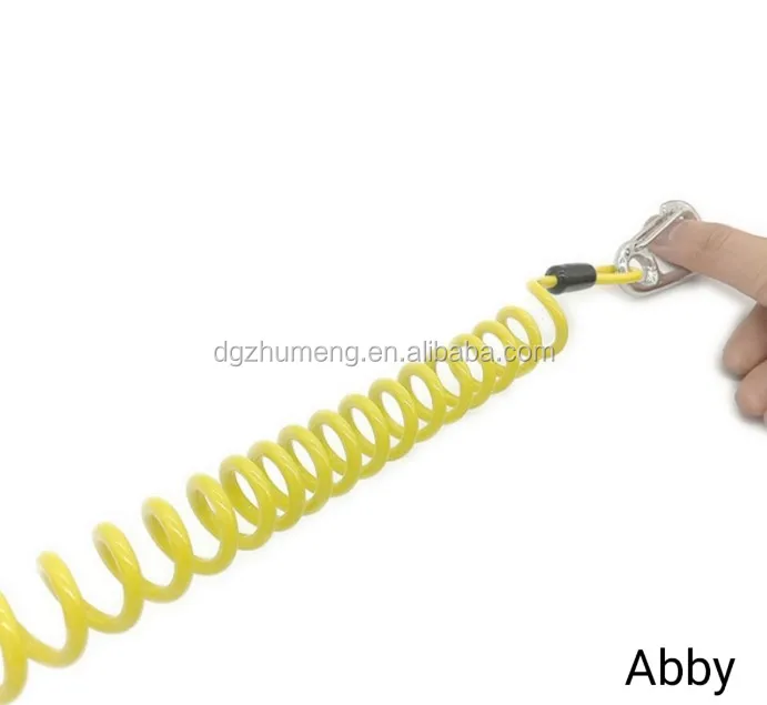 Retractable Coiled Spring Tool Lanyard With Metal Carabiner Clip And 1 ...